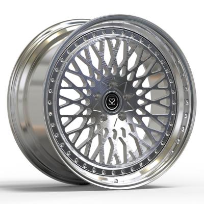 China 2 PC Polished Wheels For Golf 6 R Forged Brushed Gun Metal 20inch 20x9.5 Alloy Car Rims for sale