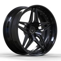 China Black Alloy Chevy Nova 2 PC Forged Wheels Staggered 18inch 19inch 18x8 19x9 for sale