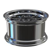 China For Subaru WRX STI Polish Barrel+Grey Disc Custom 2-PC Forged Alloy Rims 5x114.3 for sale