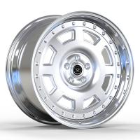 China Custom 2-PC Ferrari Forged Wheels Rims Dodge Challenger RT 5x115 Matt Silver for sale