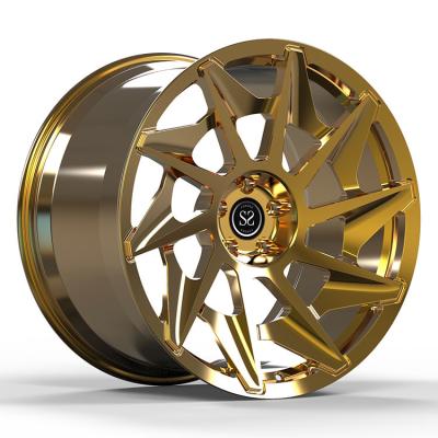 China Gold Custom Ferrari Forged Wheels 2-PC Forged Aluminum Rims 20inch for sale
