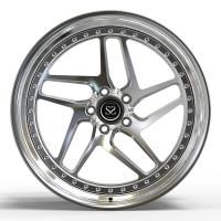 China 7Jx18 Chrome 2-PC Forged Rims for Toyota Yaris XP210 for sale