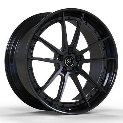 China A6061 T6 Audi Forged Wheels Aluminum Gloss Black Forged Rims 5x112 for sale