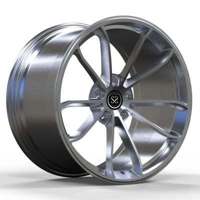 China Brushed Gun Metal Wheels Forged 1 Piece For 911 Staggered 21inch for sale