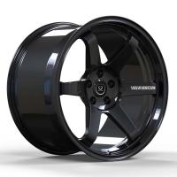 China Monoblock Gloss Black 1-Piece Forged Wheels For GTR Staggered 20inch Alloy Car Rims for sale