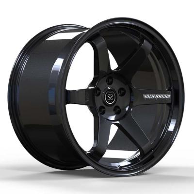 China Monoblock Gloss Black 1-Piece Forged Wheels For GTR Staggered 20inch Alloy Car Rims for sale