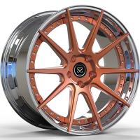 China SS2007 21 Inch Ferrari Forged Wheels Polish Orange 2-PC F430 5x108 for sale