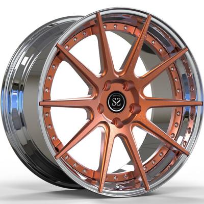 China SS2007 21 Inch Ferrari Forged Wheels Polish Orange 2-PC F430 5x108 for sale