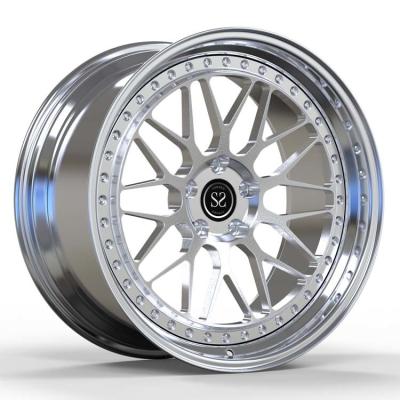 China Dodge Challenger 2 Piece Forged Brushed Polished Wheels Car Rims 20 Inch Concave for sale