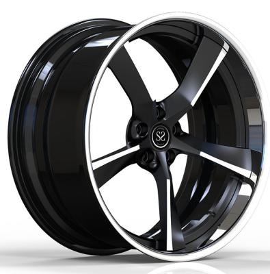 China SSJK1014 Gloss Black Machined Forged Wheels 22 Inches For Auid Q7 for sale