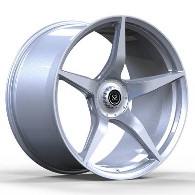 China Ferrari F8 Silver Custom Center-Lock Forged Rims 21x9.0 and 22x12 for sale