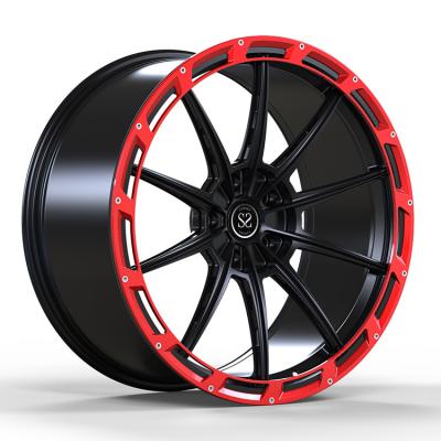 China Satin Ring 1 Piece Forged Wheels Monoblock Staggered 20 Inches 5x130 for sale