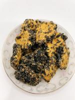 China Black Gold Guoba Salted Egg Yolk  And Pork Floss Flavor Rice Cracker Mix Crispy Rice Fried Rice Crust for sale