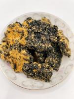 China Black Gold Guoba Salted Egg Yolk  And Pork Floss Flavor Rice Cracker Mix Crispy Rice Fried Rice Crust for sale