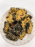 China Black Gold Guoba Salted Egg Yolk  And Pork Floss Flavor Rice Cracker Mix Crispy Rice Fried Rice Crust for sale