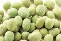 China Thai Wasabi Powdered Sugar Peanuts Round Green Color Health Certifiacted for sale
