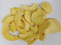 China Low Fat Freeze Dried Fruit , Yellow Dried Peach Chips 0.3-0.5% Citric Acid for sale