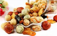 China Puffing Wasabi Rice Cracker Mix , Crispy Taste Yummy  Rice Crackers With Nuts  for sale