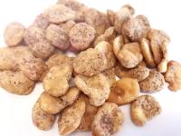 China Shell Powder Coated Fava Bean Snack , Roasted Fava Beans Nutrition Garlic Flavor for sale
