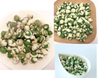 China Roasted Coated White Wasabi Flavor Green Peas Kosher Certified Natural Foods for sale