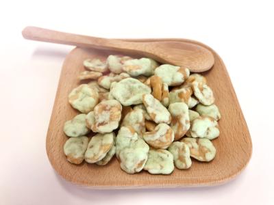 China Wasabi Flavor Cooated Fried Broad Beans Snack With Kosher Certificate for sale