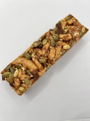 China Nutritious Low-Fat NO SUCROSE Sachima Grain Snack with Pumpkin Seeds Raisins Dried Cranberry for Health Conscious Consumers for sale