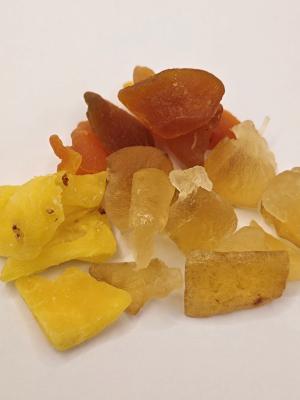 China Dried Yellow Peach Honey Pomelo Pineapple Mix Sweet & Sour Preserved Fruit Snack for sale