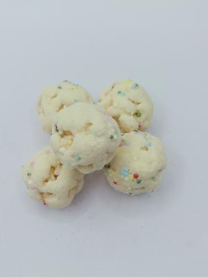 China White Chocolate Crispy Rice Balls with Colorful Sprinkles Festive Light Crunchy Soya Snacks For Holiday Gift Party Dessert Supermarket Confectionery Wholesale Importers for sale