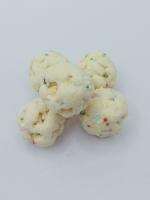 China White Chocolate Crispy Rice Balls with Colorful Sprinkles Festive Light Crunchy Soya Snacks For Holiday Gift Party Dessert Supermarket Confectionery Wholesale Importers for sale