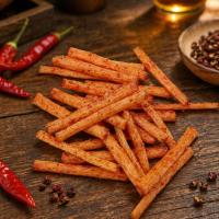 China Extra Hot Burst Chili Vegetarian Beef Tendon Gluten Strips Spicy Plant-Based Snack For Office Break Movie Night Supermarket Food Distributors for sale