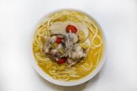 China HALAL Quick Cooking Bullfrog Soup Wheat Flour Noodles for sale