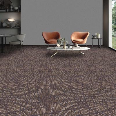 China Nylon  High Low Loop Pile Carpet Tiles 50x50 Anti Static Carpet Tiles for sale