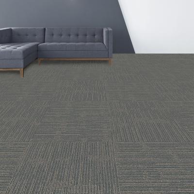China Anti Static Nylon Carpet Tiles 50x50cm High Low Loop Polypropylene Carpet Tiles for sale