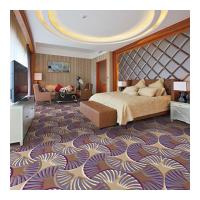 China Purple Series With Flower And Circle Fan Elements Wilton Woven Carpet for sale