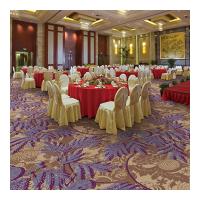China Purple Series With Flower And Circle Fan Elements Wilton Woven Carpet for sale