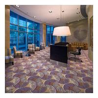 China Purple Series With Flower And Circle Fan Elements Wilton Woven Carpet for sale