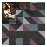 China 50cm X 50cm Nylon Carpet Tiles Fire Resistant Modular Carpet With PVC for sale