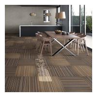 China 50cm X 50cm Stripe PP Commercial Modular Carpet For Entryway Or Room for sale