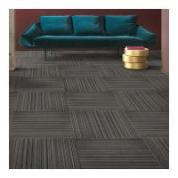 China 50cm X 50cm Stripe PP Commercial Modular Carpet For Entryway Or Room for sale