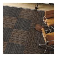 China 50cm X 50cm Stripe PP Commercial Modular Carpet For Entryway Or Room for sale