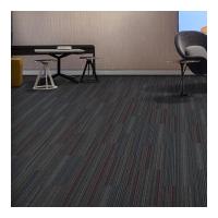 China 25x100 cm Polypropylene Carpet Tiles With PVC Backing For Office for sale