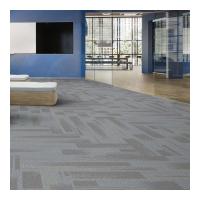 China Long Commercial Modular Carpet Grey Tiles For Your Office 25x100cm for sale