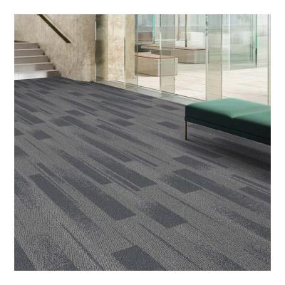 China Long Commercial Modular Carpet Grey Tiles For Your Office 25x100cm for sale