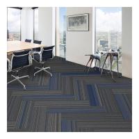 China Long Nylon Carpet Tiles 10x40 Inch Grey With Some Color Line for sale