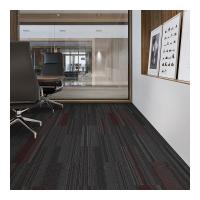 China Long Nylon Carpet Tiles 10x40 Inch Grey With Some Color Line for sale