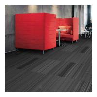 China Long Nylon Carpet Tiles 10x40 Inch Grey With Some Color Line for sale