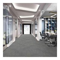China Striped Commercial Modular Carpet 50x50cm PP Tiles With Bitumen Backing for sale