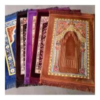 China 10mm Mosque Prayer Rug Color Cotton Filler With Non-Slip Backing for sale