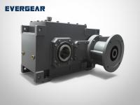 China EH3HH Series High Torque Helical Bevel Gearbox with Cast Iron Housing and IEC Input Flange for Industrial Gear Drive for sale