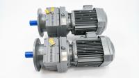 China Forced ventilation Inline Helical Gear Motor designed to handle loads between 6.2KGS and 980KGS for industrial equipment for sale